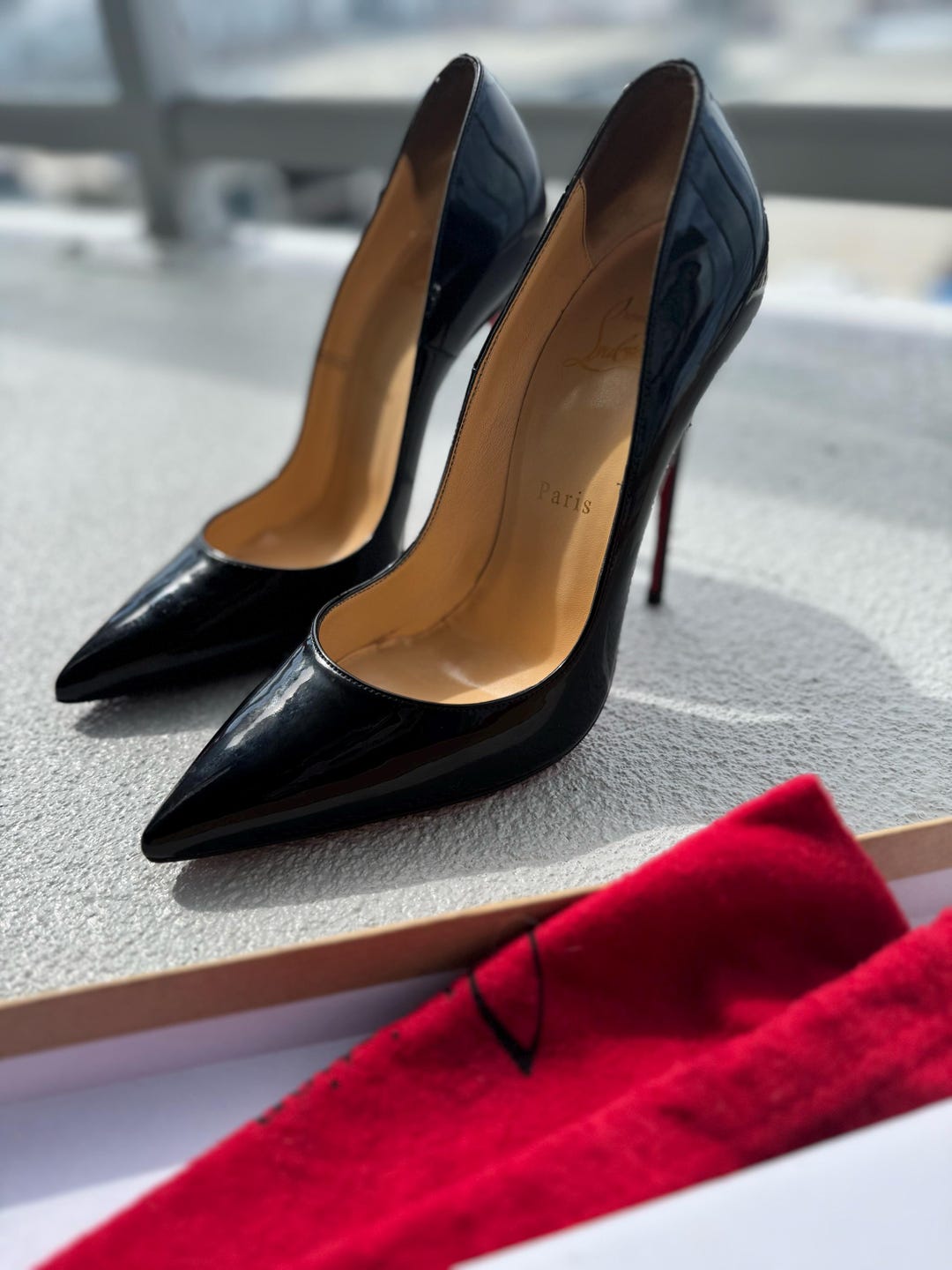100% REAL CHRISTIAN LOUBOUTIN! "so Kate" Louboutin Heels Black Size 38. ...