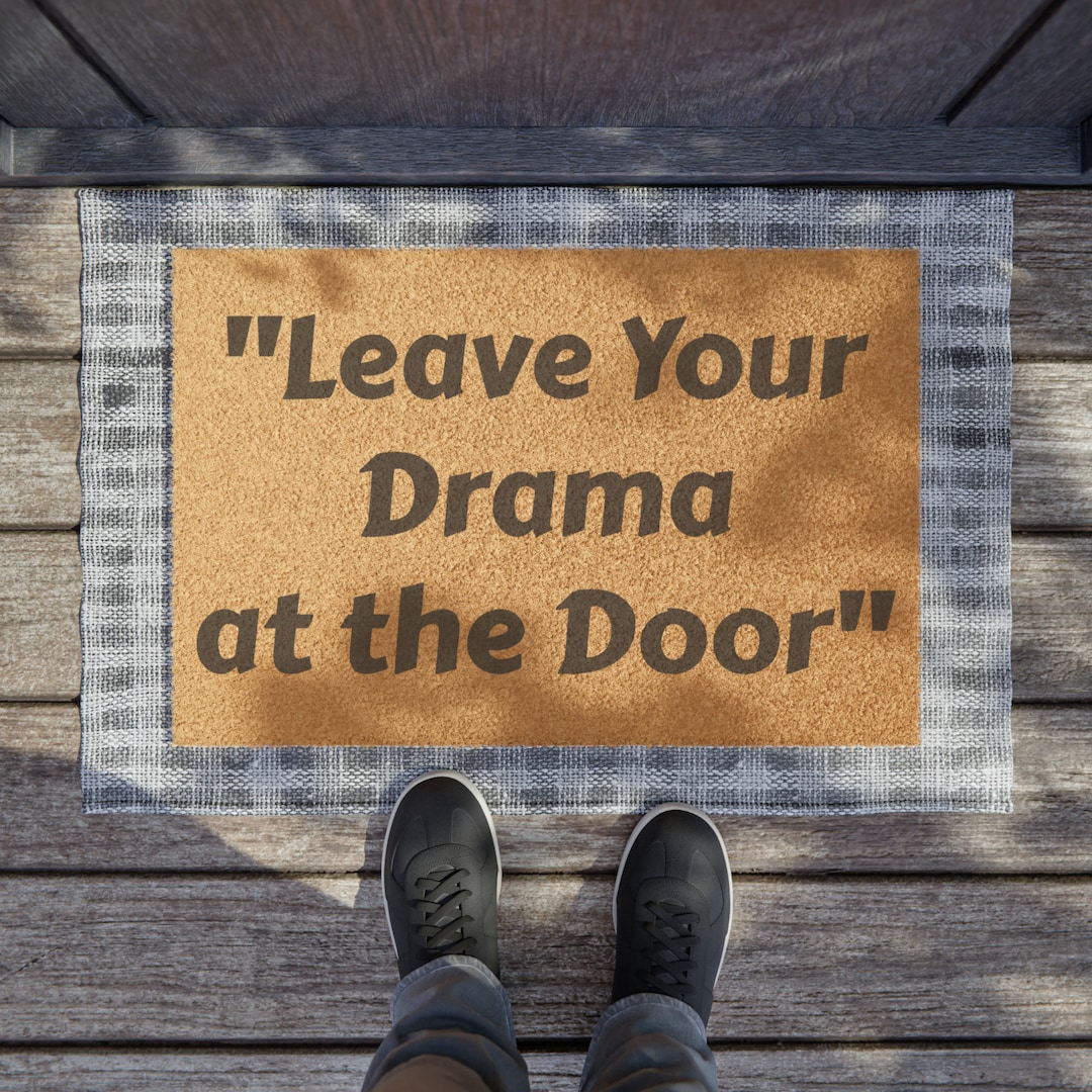 Leave Your Drama at the Door Doormat - Etsy