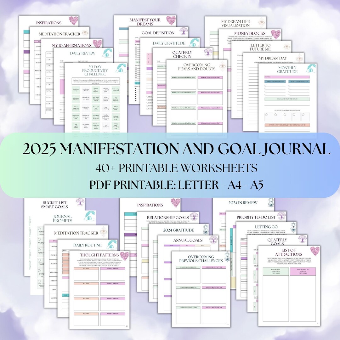 Happiness Journal Printable Daily Gratitude Planner, 2025 Daily ...