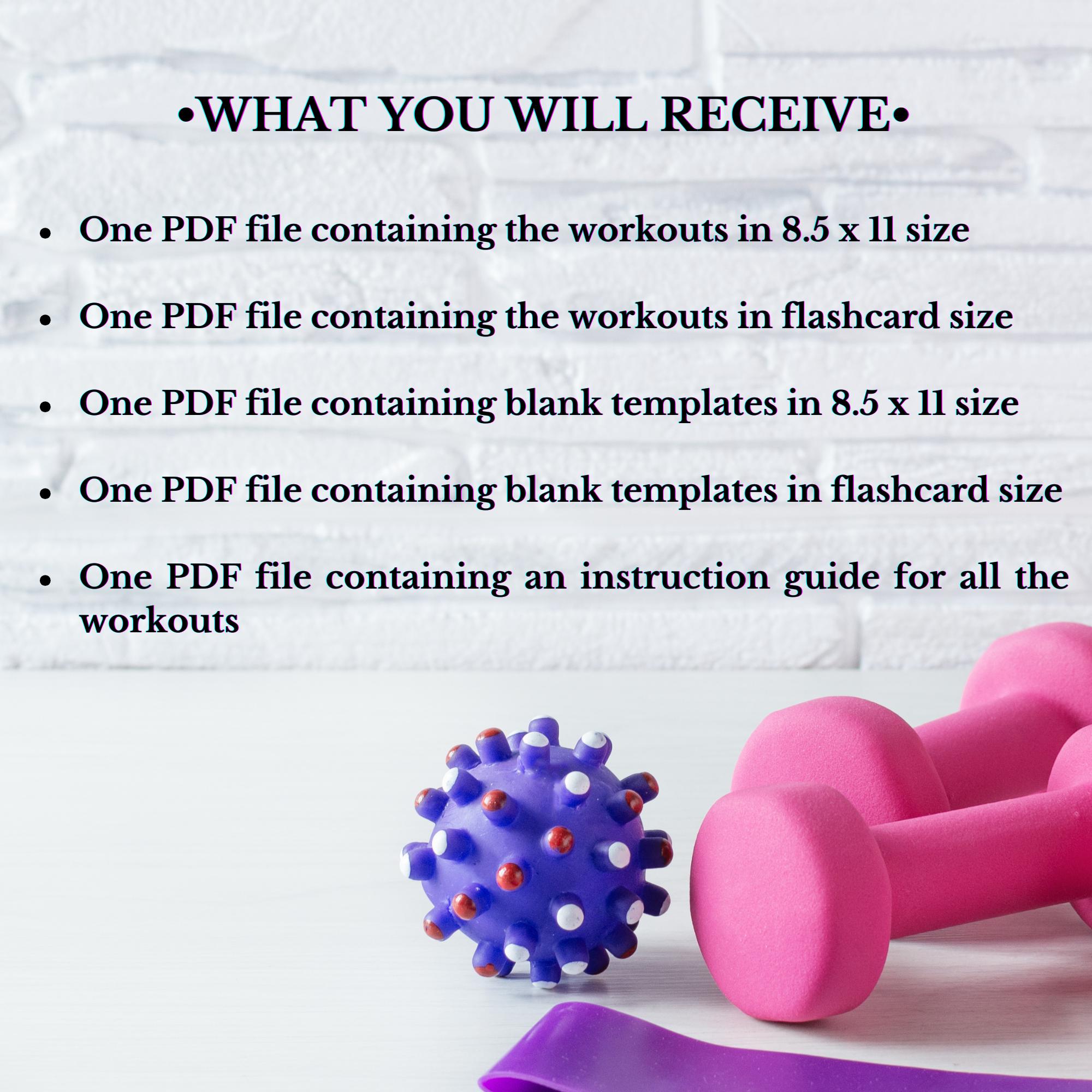 Full Body Exercise Workout Bundle, 30 Day Challenge Fitness Guide ...