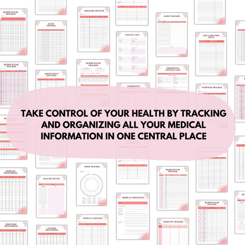 Medical Planner Printable, Diabetes Tracker Log, Medication Tracker ...