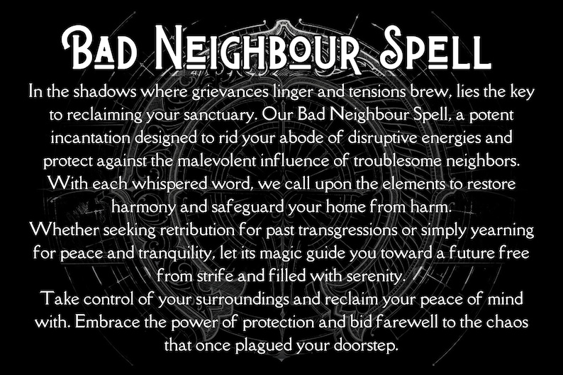 Banish Bad Neighbours, Powerful Bad Neighbour Spell, Fast Acting ...