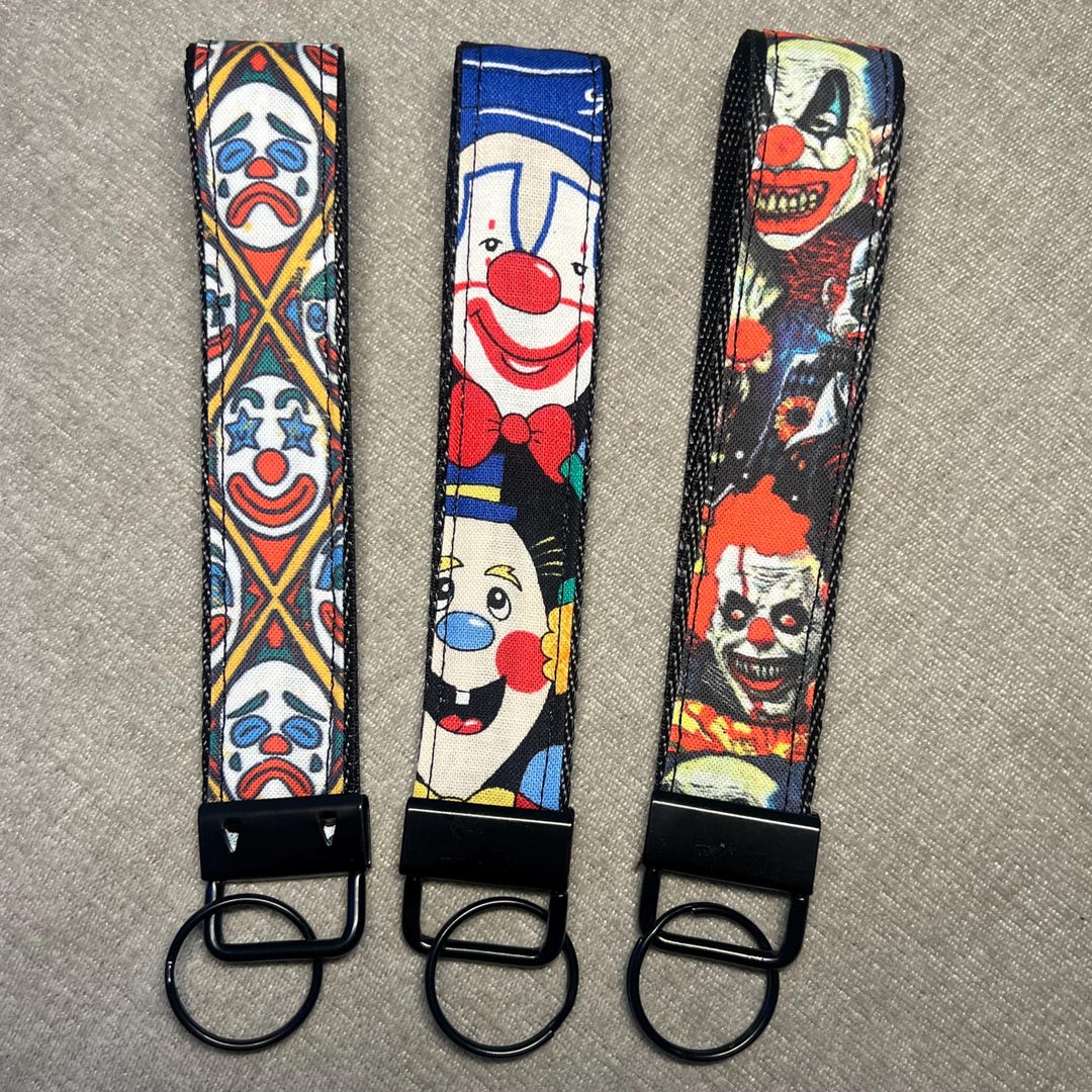 IT Clown Wristlet Key Fob: Spooky Horror Keychain, Fob, Lanyard - Etsy