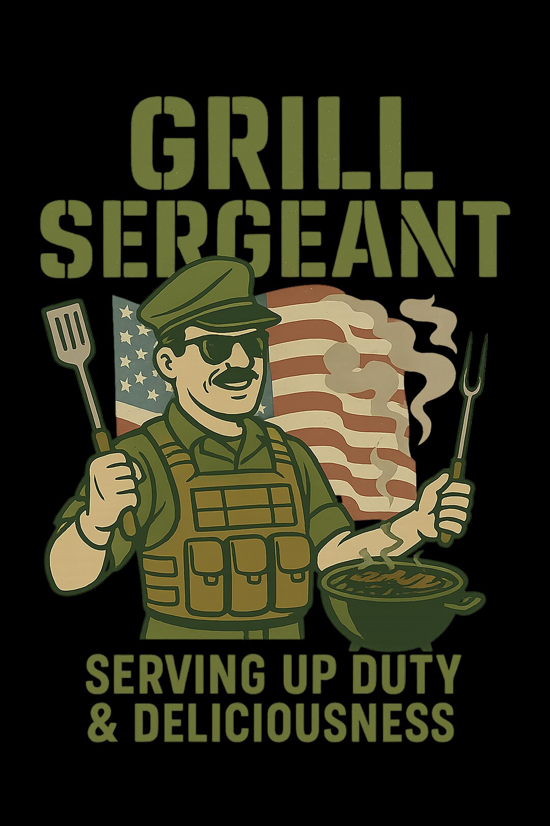 Grill Sergeant PNG SVG | Funny Father's Day BBQ Dad Shirt Design ...