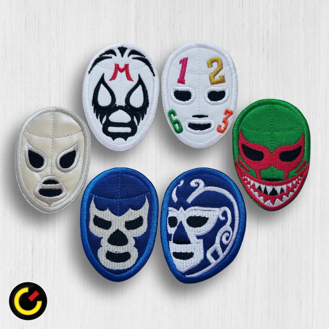 Lucha Libre Embroidered Patch Heat-adhesive Mask 6 Pack Legends - Etsy
