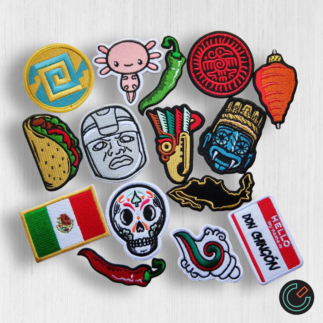 Pre-hispanic Mexico Embroidered Patch Heat-adhesive 15 Mega Pack - Etsy