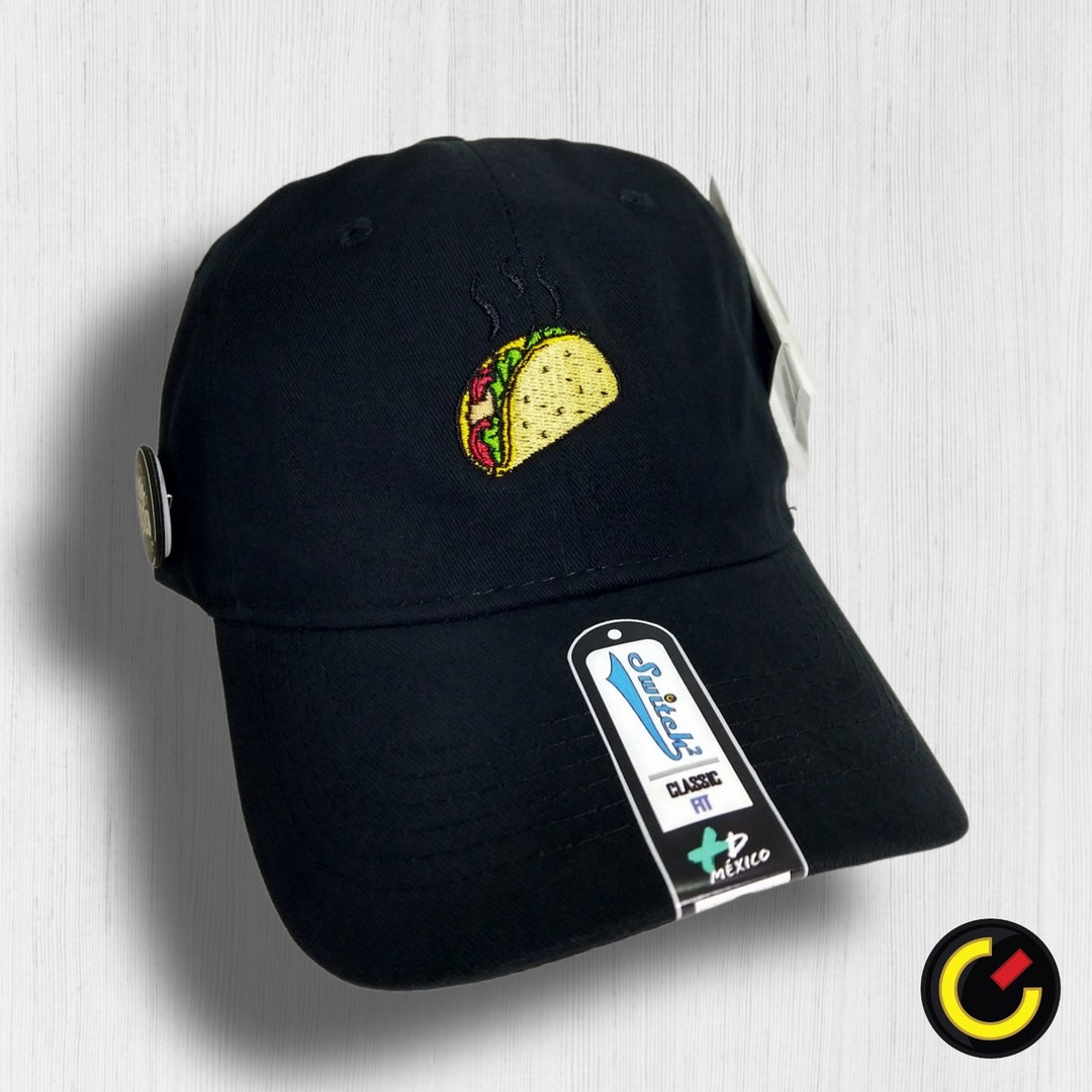 Taco Mexico Cap Embroidered Curved Dad Hat Black - Etsy