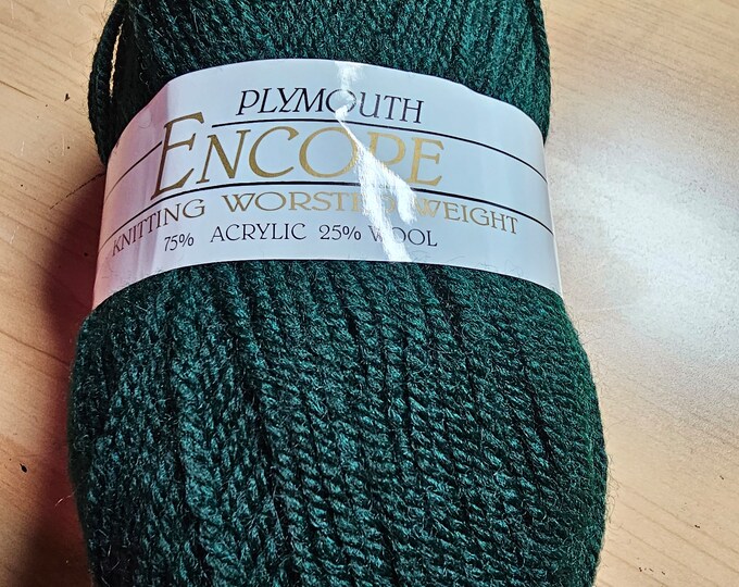 Plymouth Worsted Weight Acrylic Wool Yarn Dark Green - Etsy