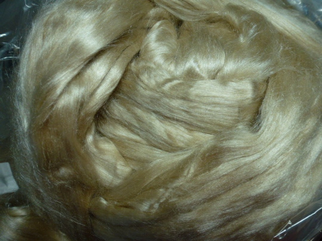 Tussah Silk Top Un Bleached Honey Tussah or Spinning,carding or ...