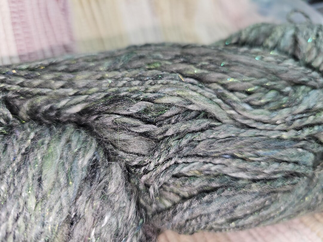 Handspun Yarn Merino Alpaca Silk Yarn: Wild Sage Green, Angelina ...