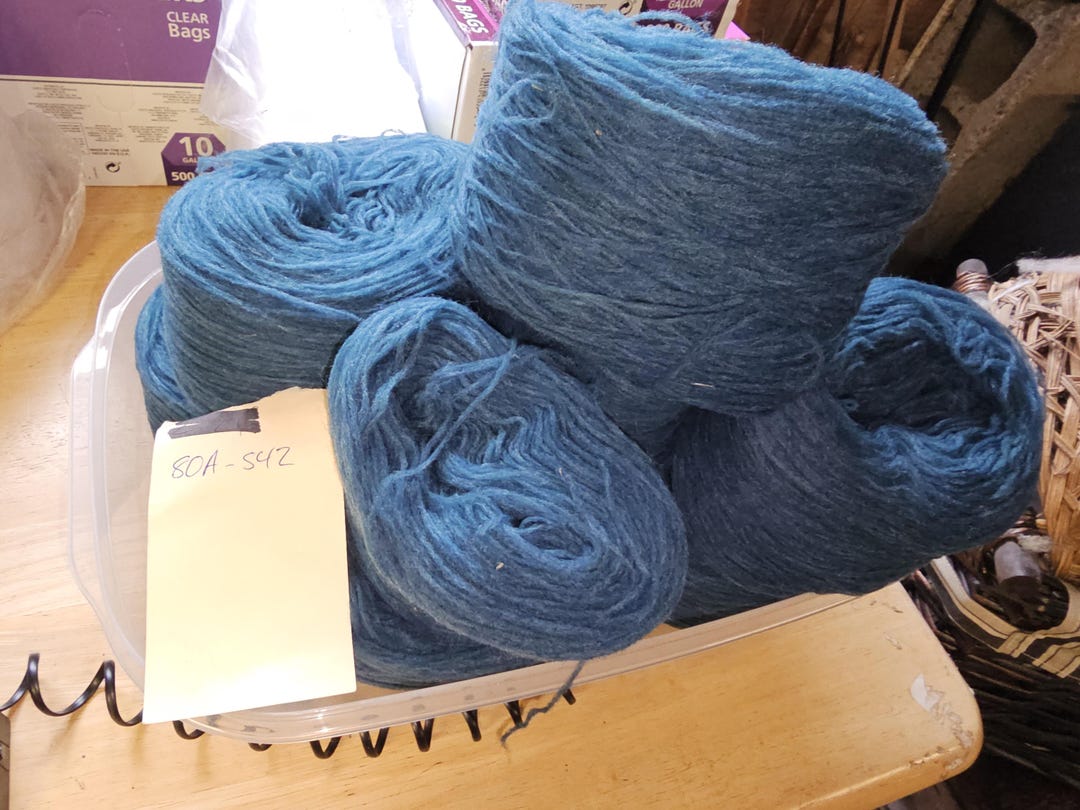 Pencil Roving 22 Micron Merino Wool Dark Blue Spin Card Felt One Pound ...