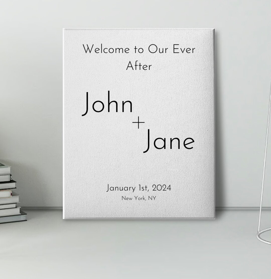 Welcome Sign Template - Clean and Minimal Wedding - Etsy