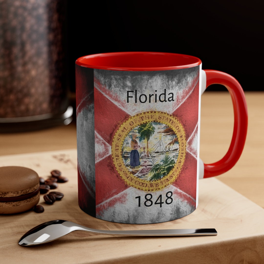 Florida State Flag 1845 Accent Coffee Mug, 11oz - Etsy