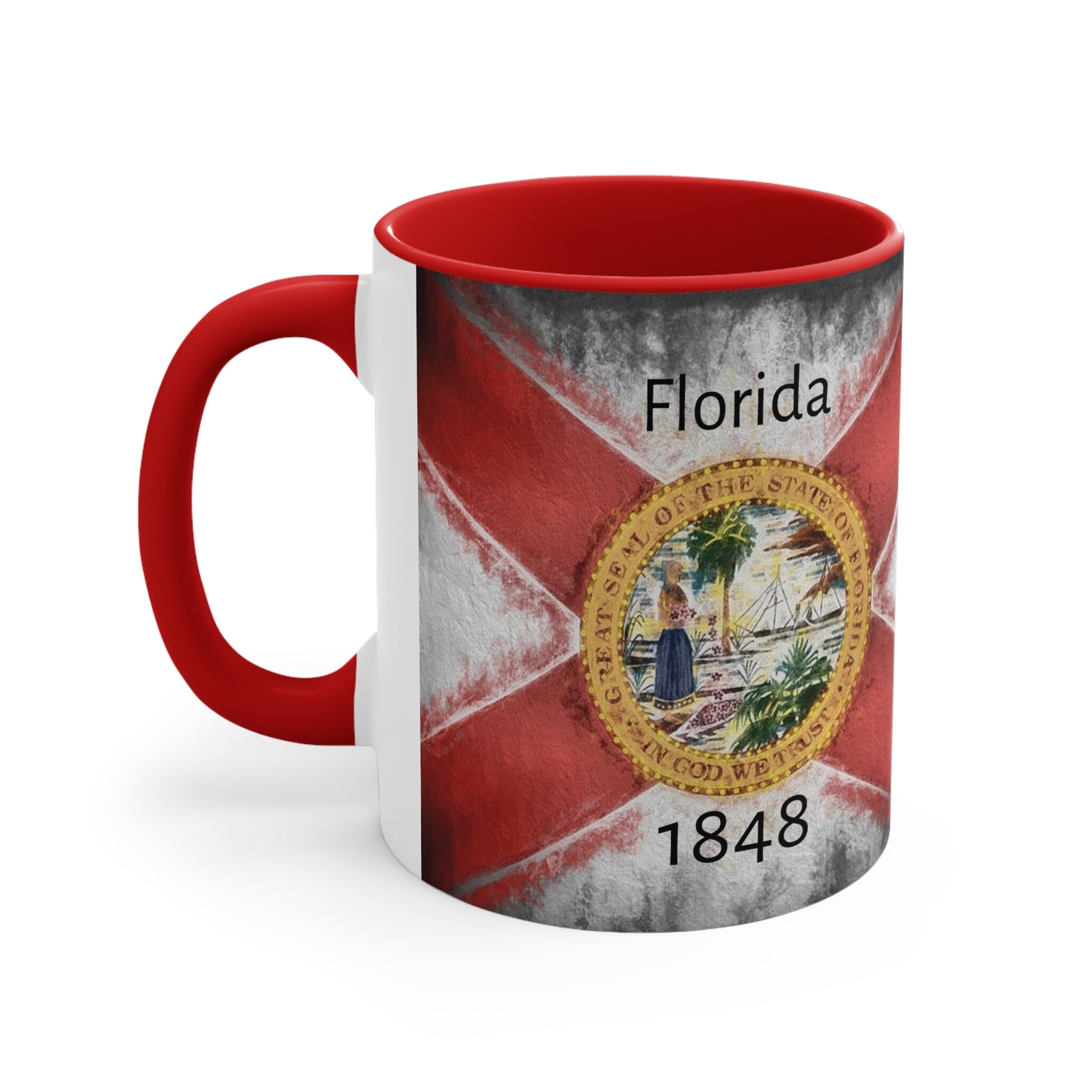 Florida State Flag 1845 Accent Coffee Mug, 11oz - Etsy