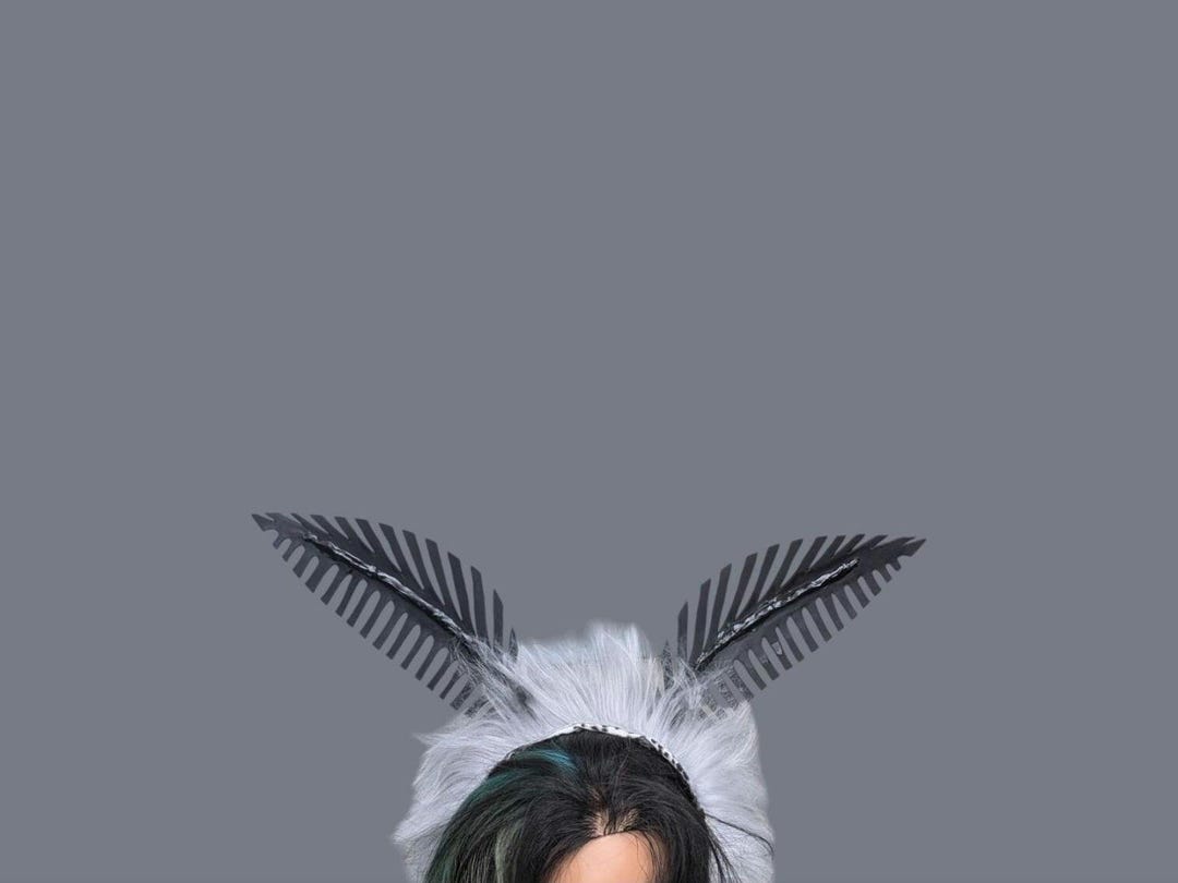 Black and Silver Moth Headdress. Cute Moth Antenna. Black Moth Costume ...