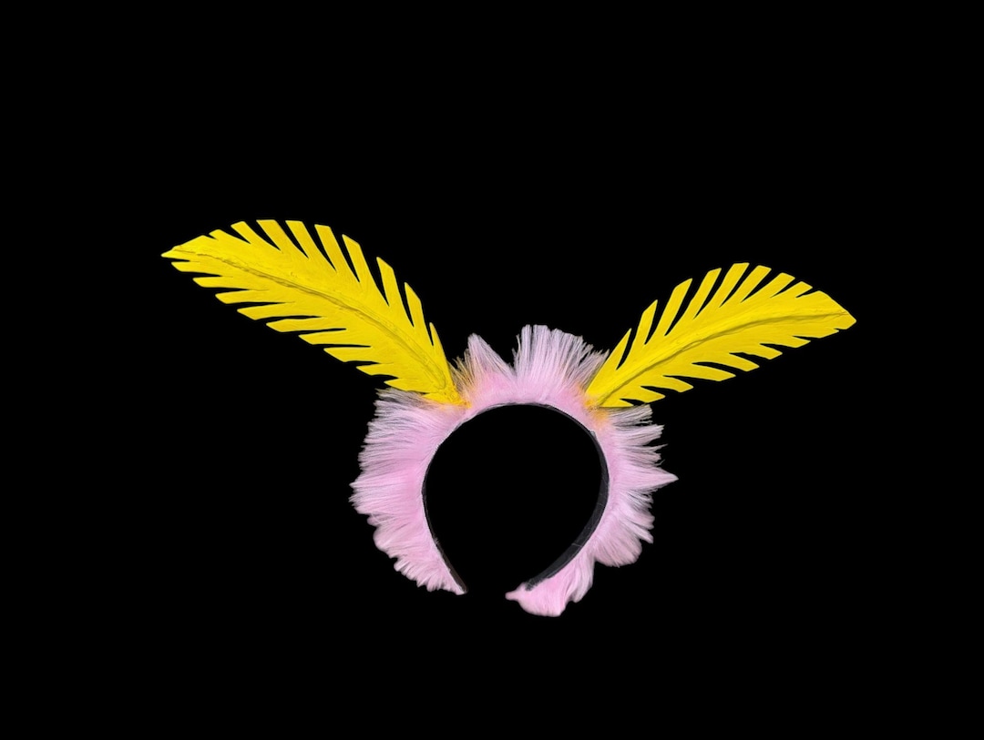 Yellow and Pink Rosey Maple Moth Antenna. Animal Ears. Cute Halloween ...