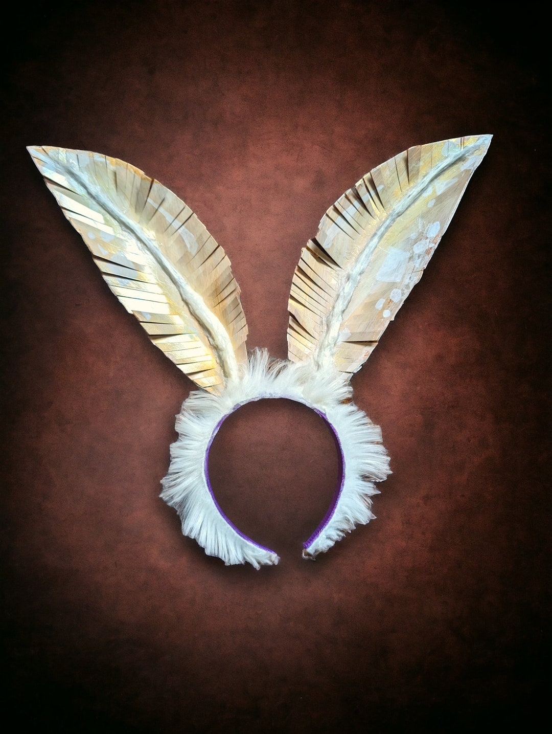 FUZZY Tan and Gold Moth/butterfly Headpiece. Adult/teen Costume. Hair ...