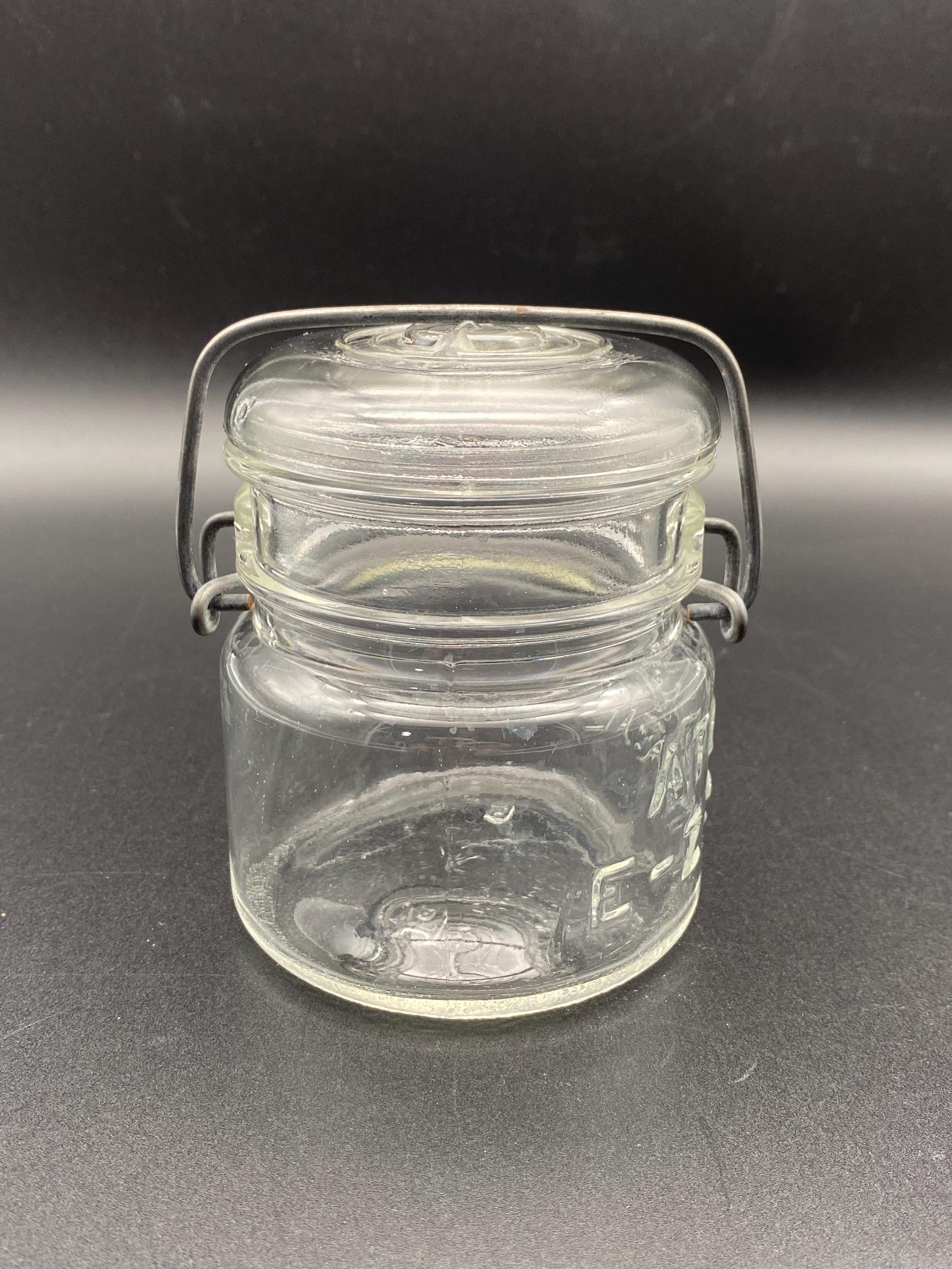 ATLAS EZ Seal | Vintage Mason Jar | Half Pint | | Canning Jar | Glass ...