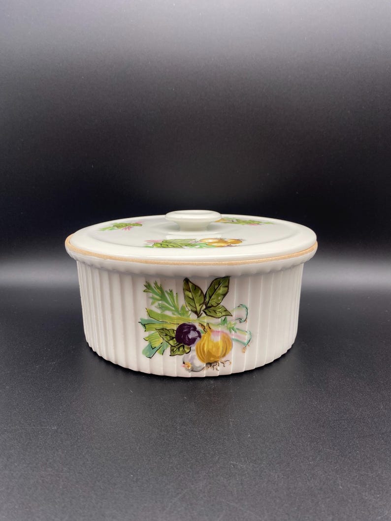Vintage Limoges France Souffle Casserole Onion Leaf Pattern, 8” - Etsy