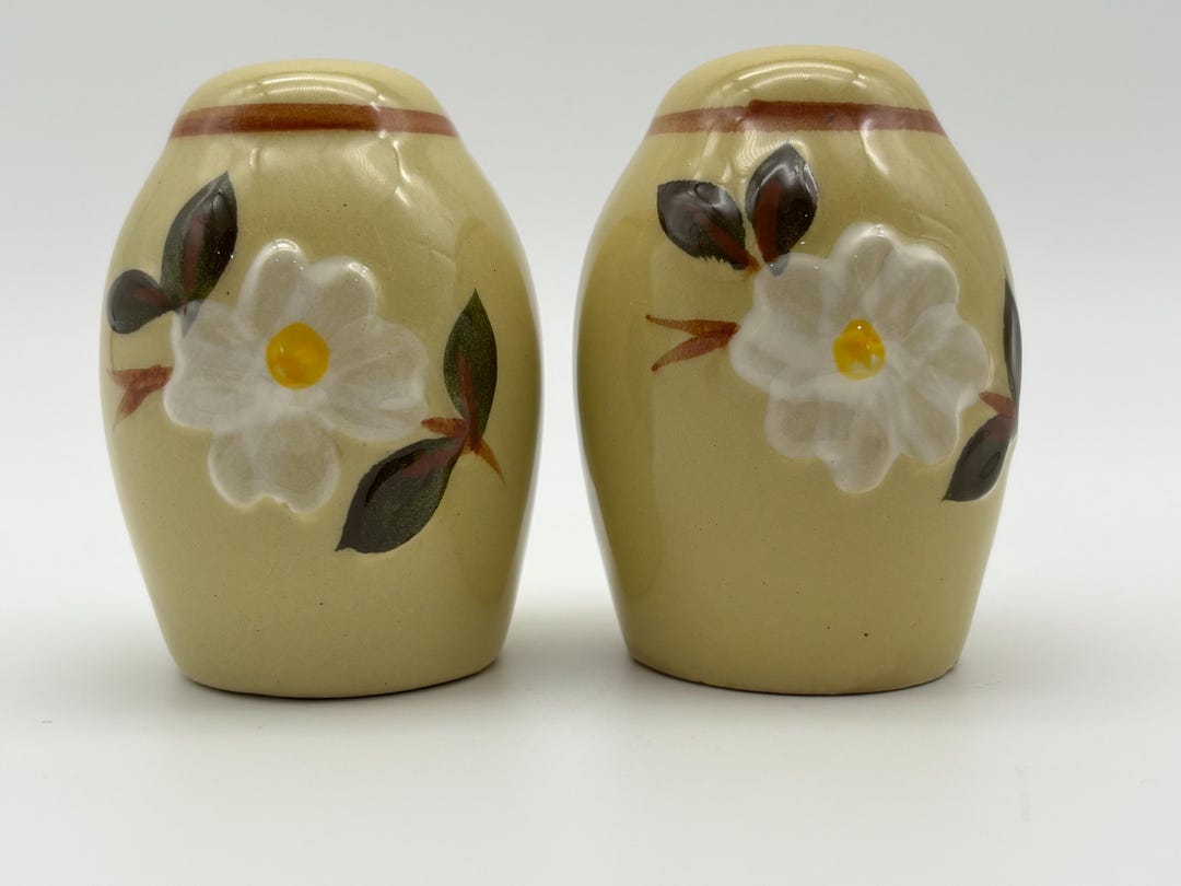 Vintage Stangl Pottery 'magnolia' Salt and Pepper Shakers - Etsy