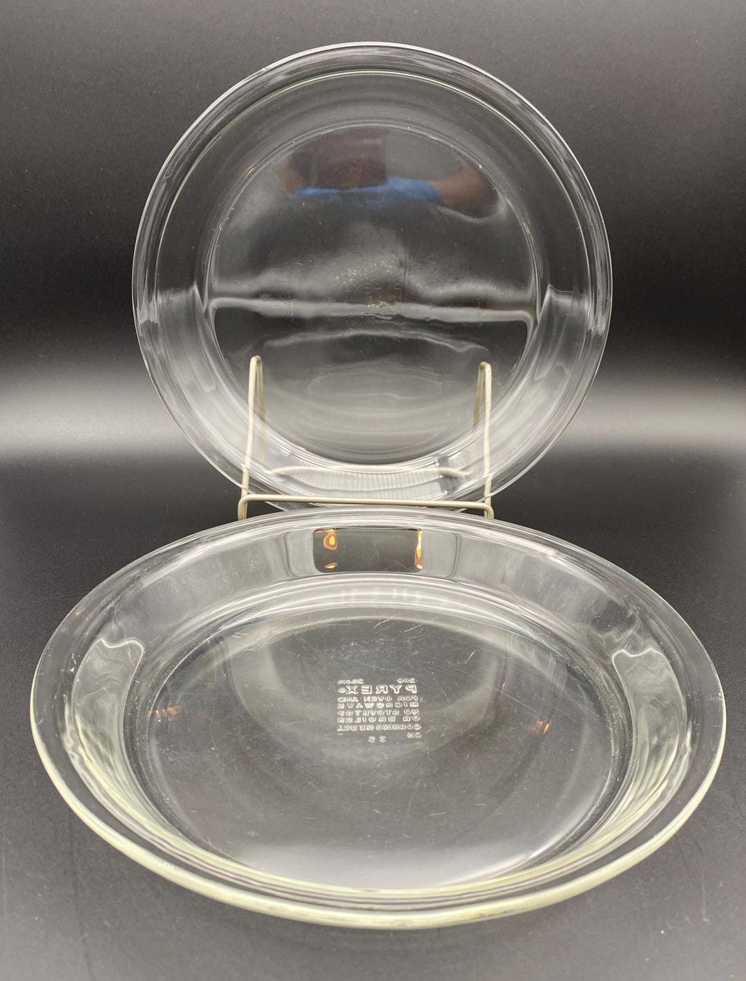 Vintage Pyrex Clear Glass Pie Plates | Set of 2 - Etsy