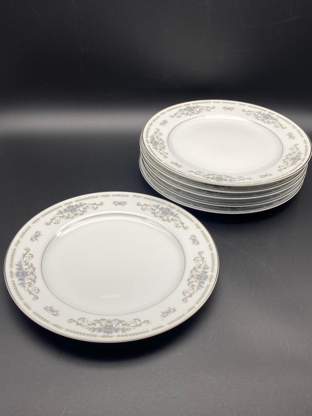 Vintage Wade Diane Porcelain Plates | Floral China Set of 6 - Etsy