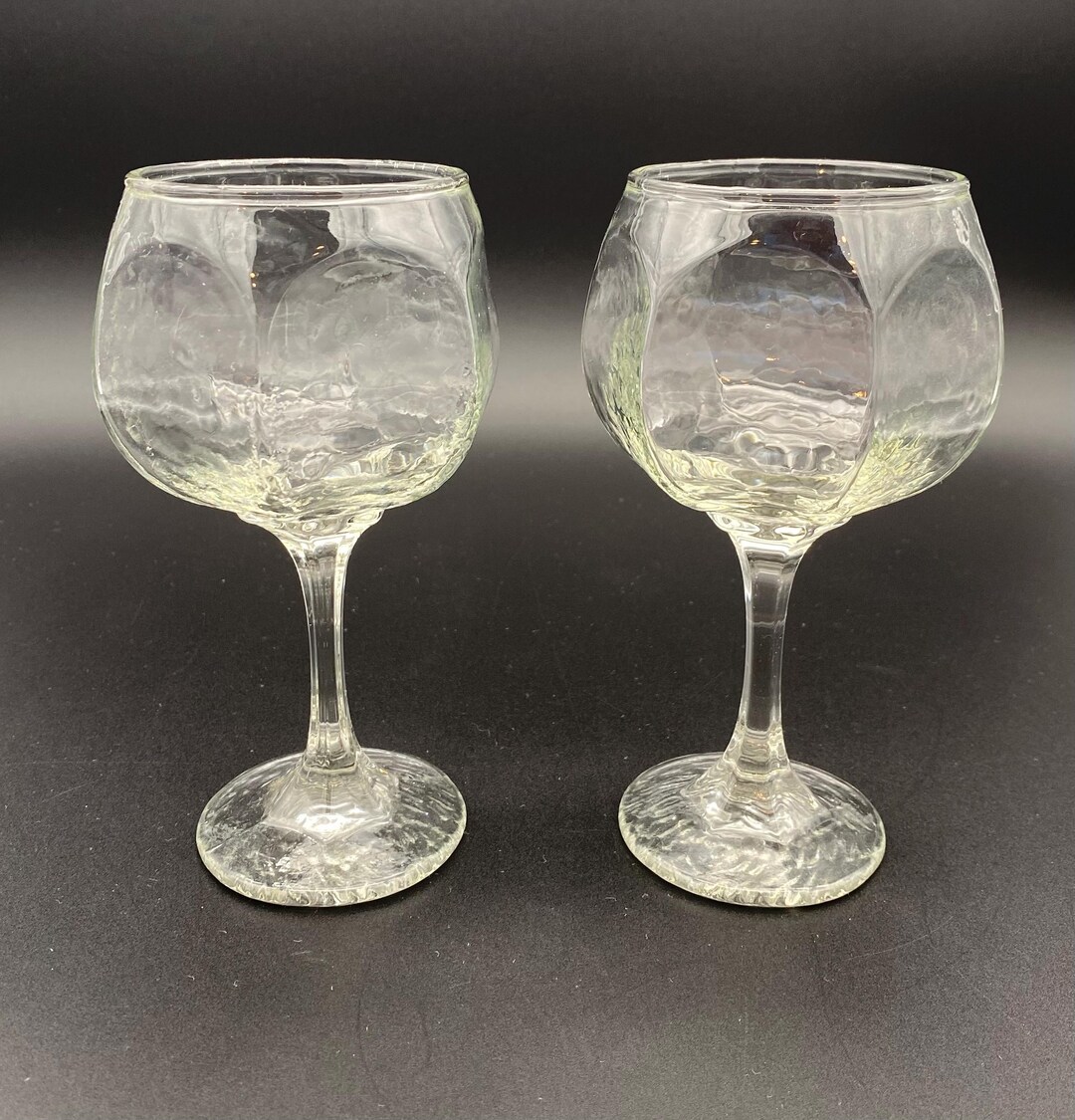 Vintage Libbey Chivalry White Wine Glasses | Textured Stemware, Set of ...