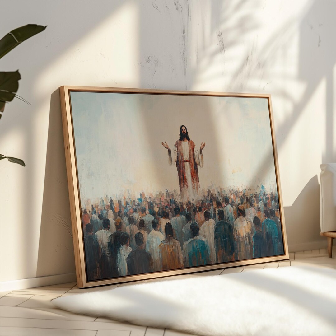 Jesus Preaching to the Multitude Print – Spiritual Christian Wall Art ...