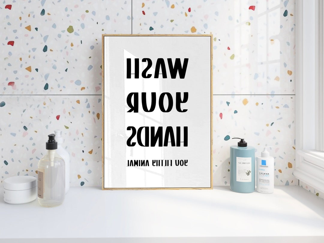 Wash Your Hands Poster! Boho, Minimalist Prints, Modern Art, Boho ...