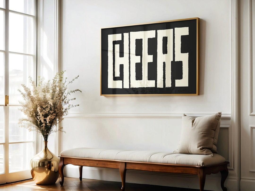 Cheers Art Print! Boho, Minimalist Prints, Modern Art, Boho ...
