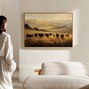 Rustic Cattle Ranch Wall Art – Western Farmhouse Decor, Country Pasture ...