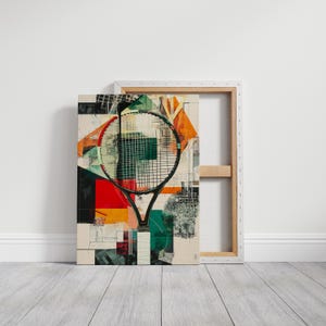 Abstract Tennis Racket Artwork - Modern Sports-inspired Wall Art Print ...
