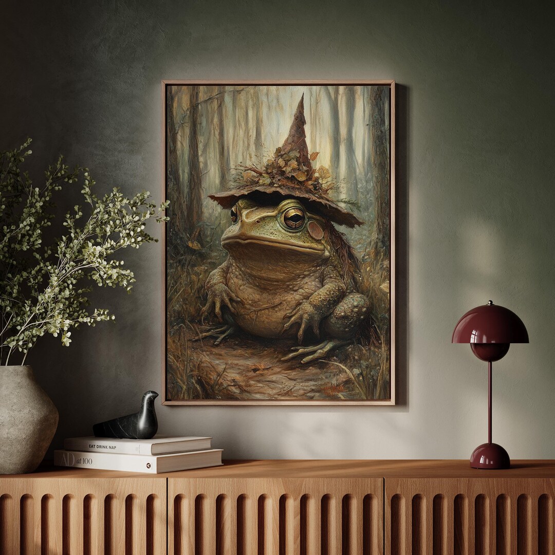 Enchanted Forest Frog Witch - Magical Toad Portrait With Nature ...