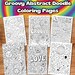 Groovy 70's Coloring Pages, Psychedelic Printable Art, Trippy Abstract ...