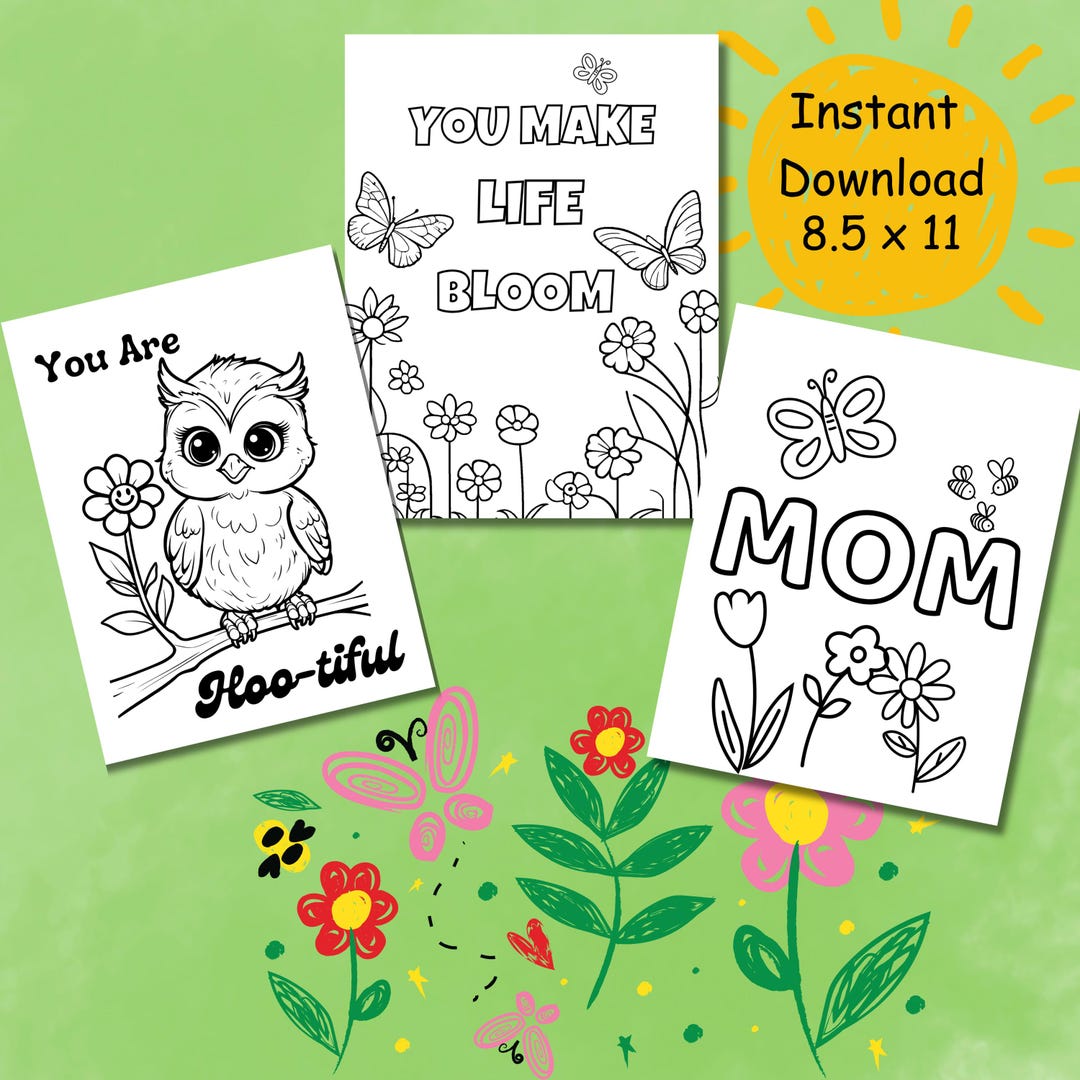 Mother's Day Coloring Pages, Mother's Day Printable, Celebrate Mom ...