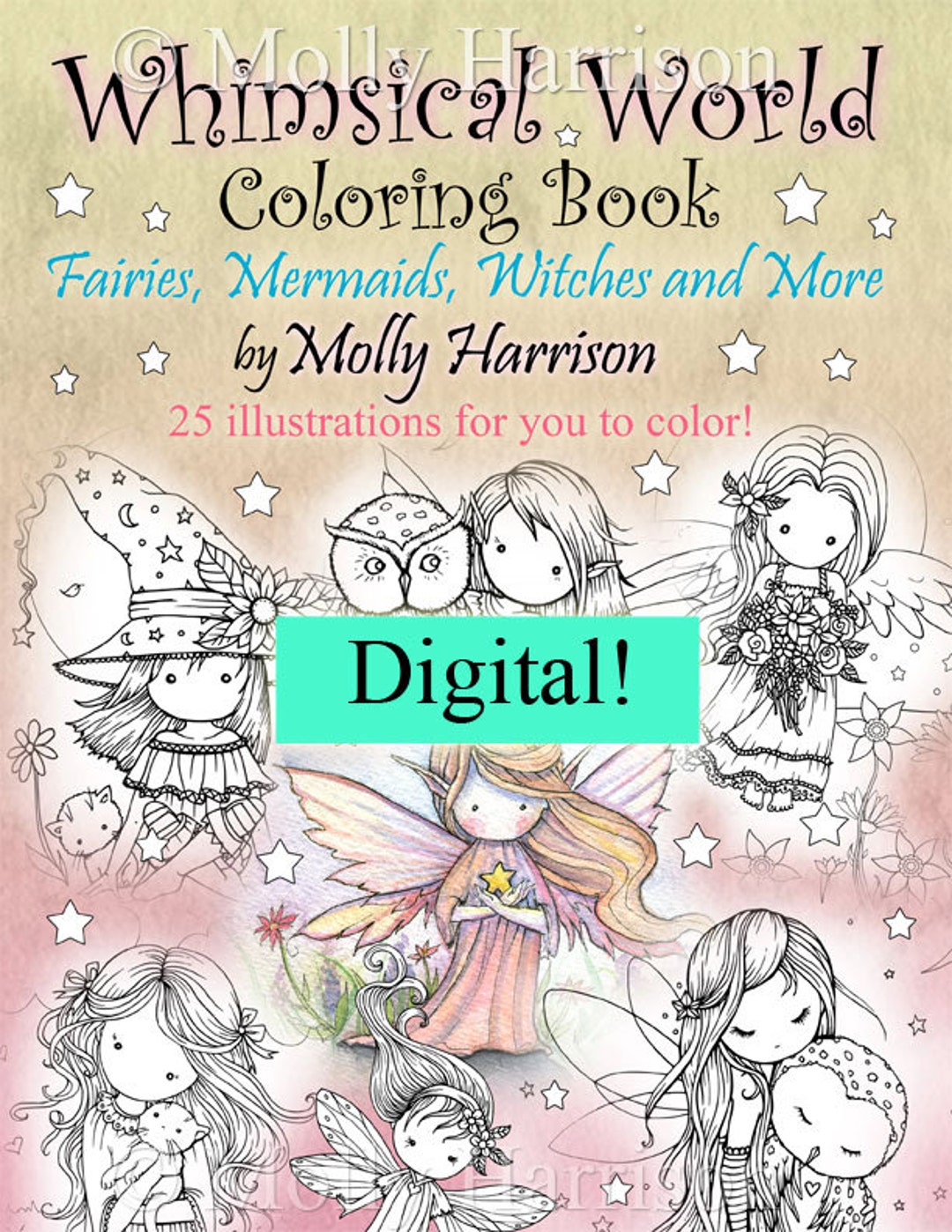 Printable Digital Download Whimsical World Coloring Book by Molly ...