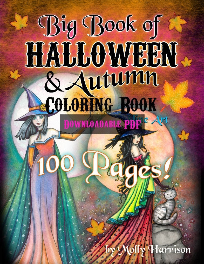 Big Book of Halloween and Autumn in Line Art 100 Pages - Etsy