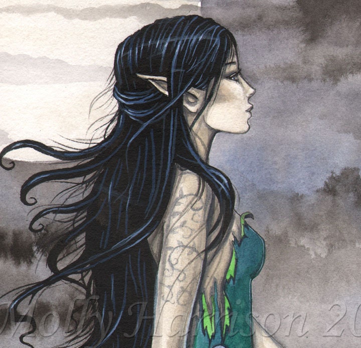 Night of the Wolf - Witch With Wolf Gothic Fantasy Fine Art Print by ...