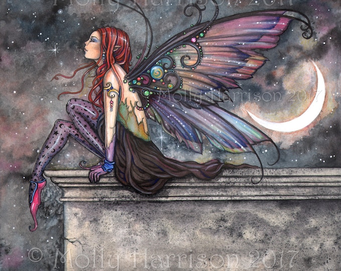 Ready for Flight Fairy Fantasy Art Illustration Archival Print by Molly ...