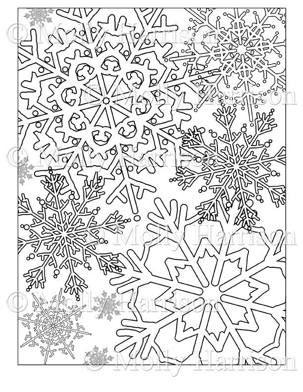 Snowflake Coloring Pages For Adults