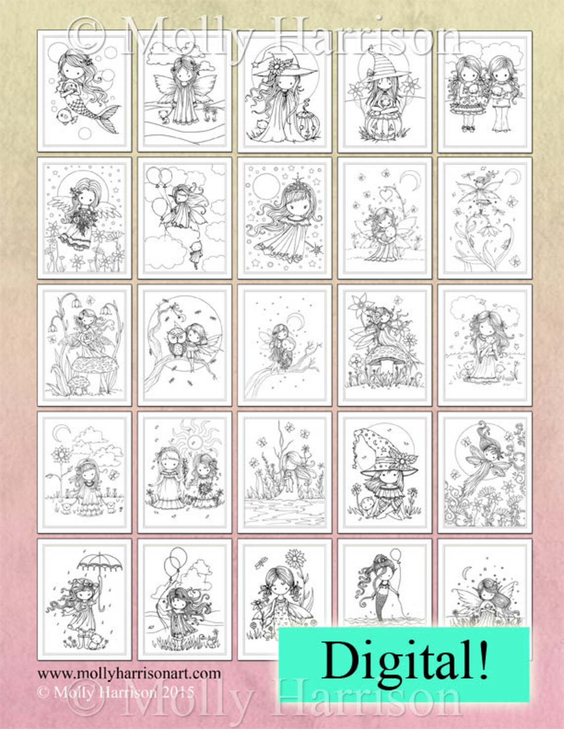 Printable Digital Download Whimsical World Coloring Book by - Etsy