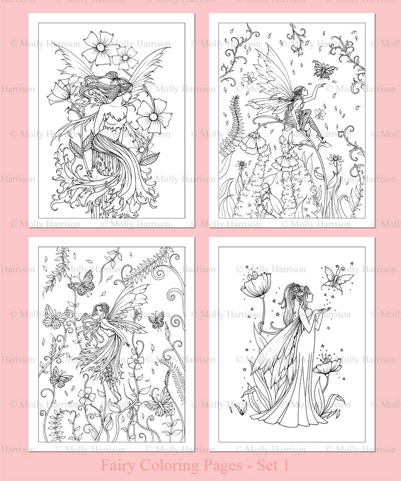 Flower Fairy Coloring Pages