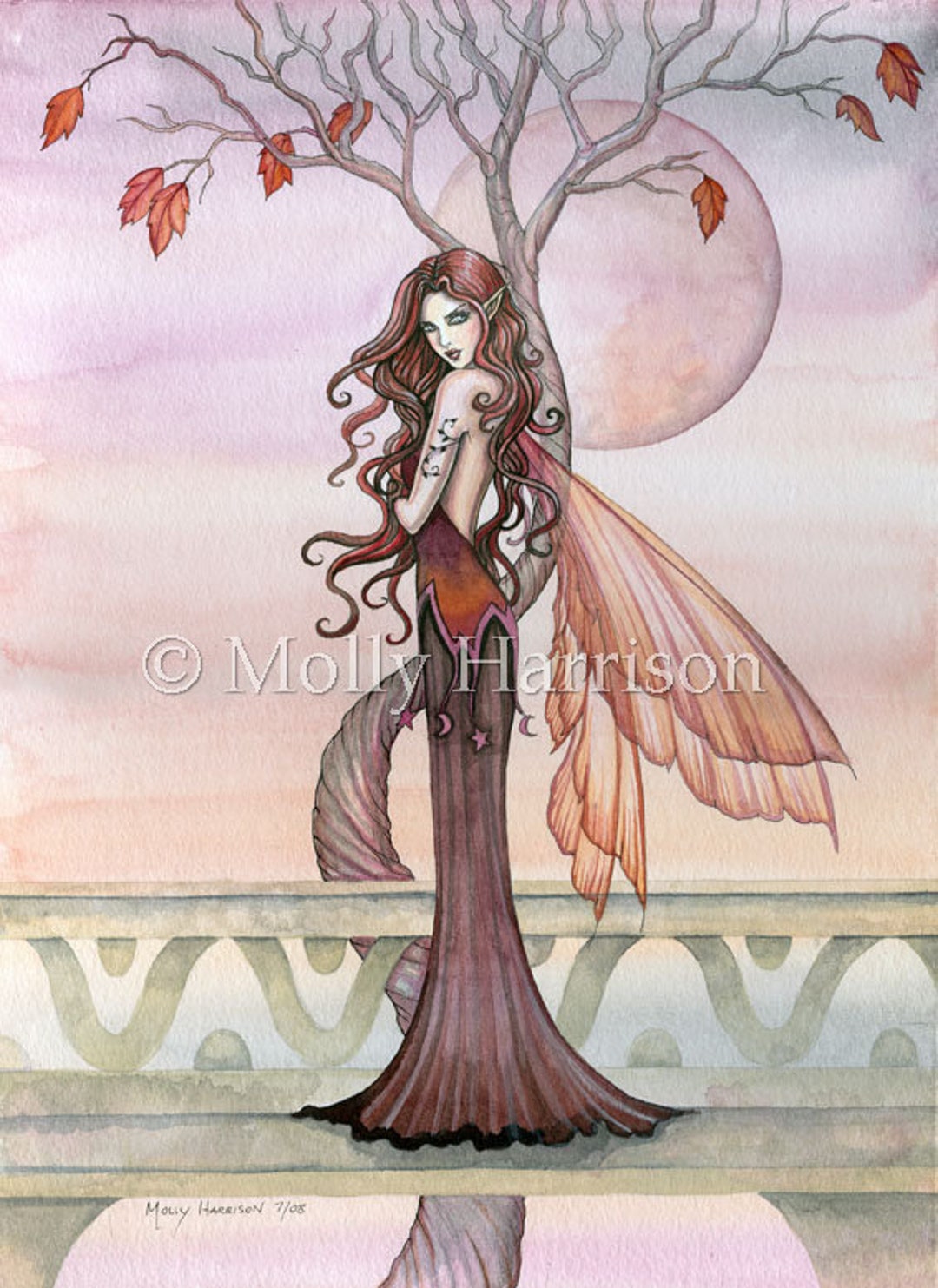 Autumn - Fall Fairy Watercolor Illustration - Fine Art Print - Molly ...
