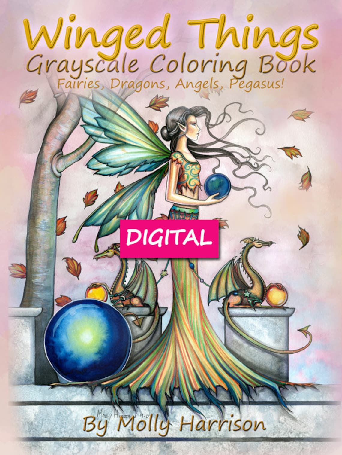 Printable Digital Download Winged Things A GRAYSCALE - Etsy