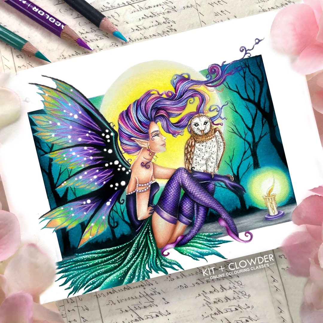 Kit and Clowder Class Image Digital Stamp Pencils Class - Secret Place by Molly Harrison - Etsy