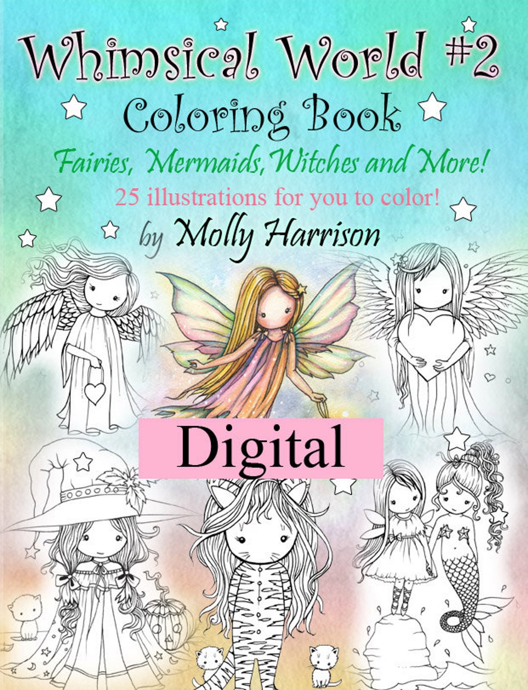 Printable Digital Download Whimsical World 2 Coloring Book by Molly ...