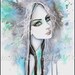 Abstract Ghost Goth Girl Portrait in Watercolor Fantasy Art - Etsy
