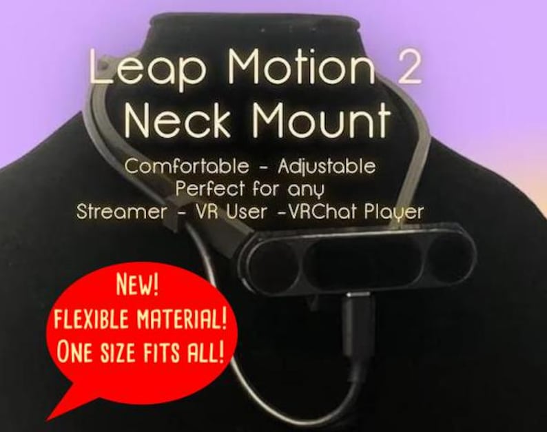 Leap Motion 2 Neck Mount - Hand Tracking - Vtuber - Easy - Adjustable ...