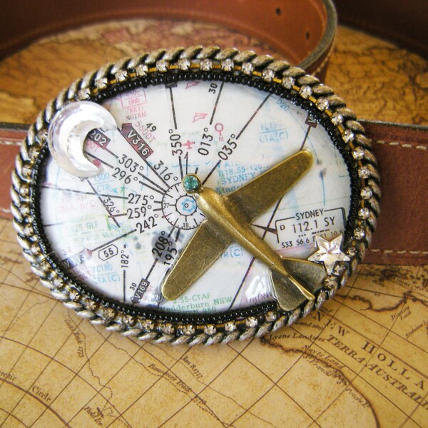 Map Belt Buckle - Etsy