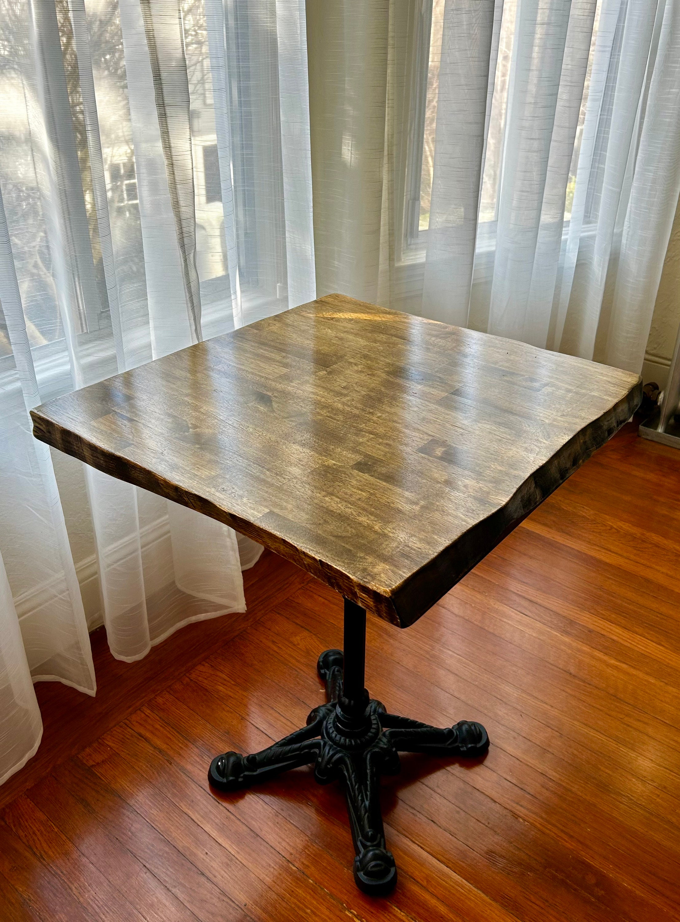 Hevea Wood Butcher Block Slab Style Table Tops for Restaurants, Cafes ...